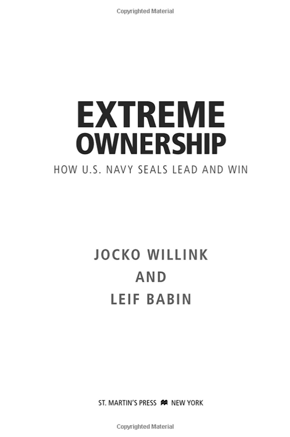 Layout Design of "Extreme Ownership" Book (paperback)
