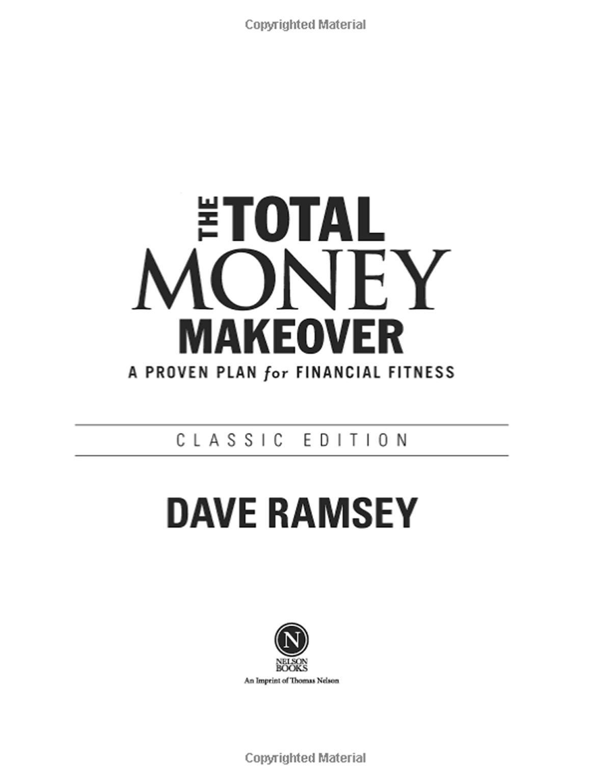 Layout Design of "The Total Money Makeover" Book