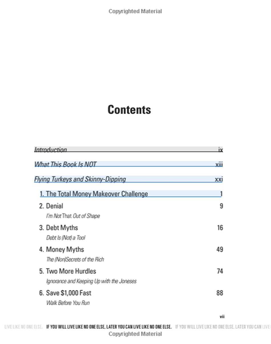 Layout Design of "The Total Money Makeover" Book