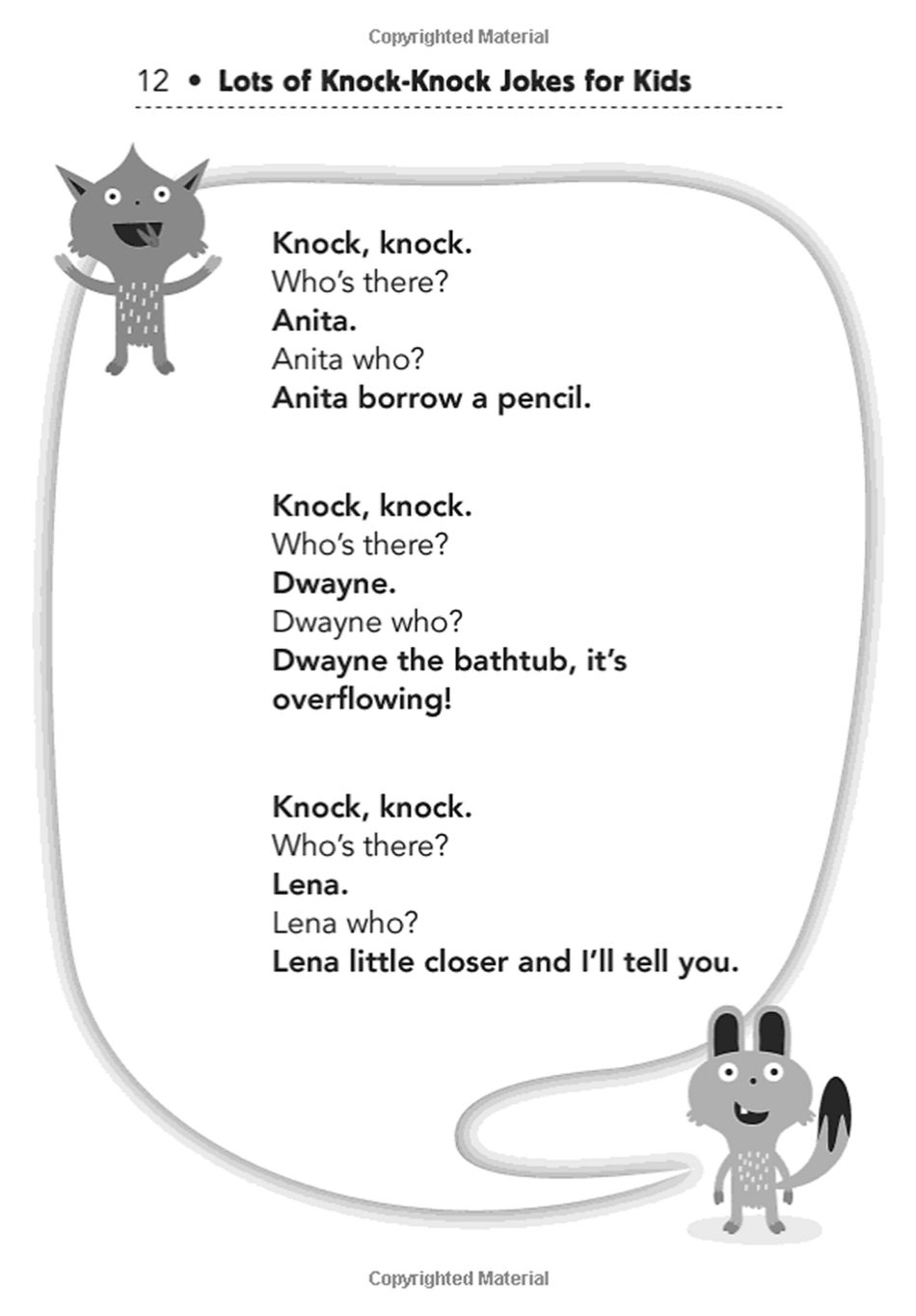 Template (layout design) of kid-friendly jokes book