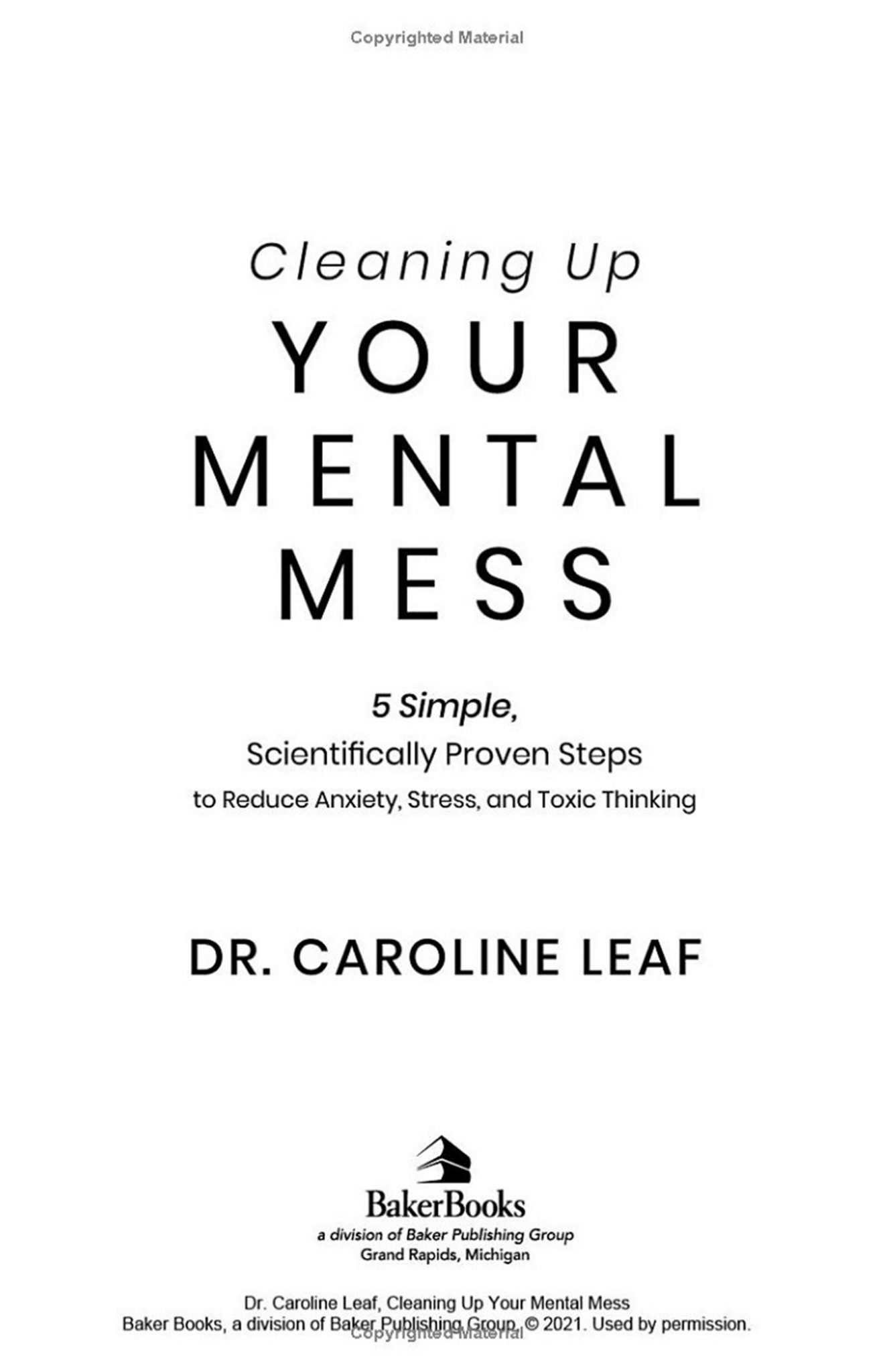 Layout Design of “Cleaning Up Your Mental Mess” book (paperback)
